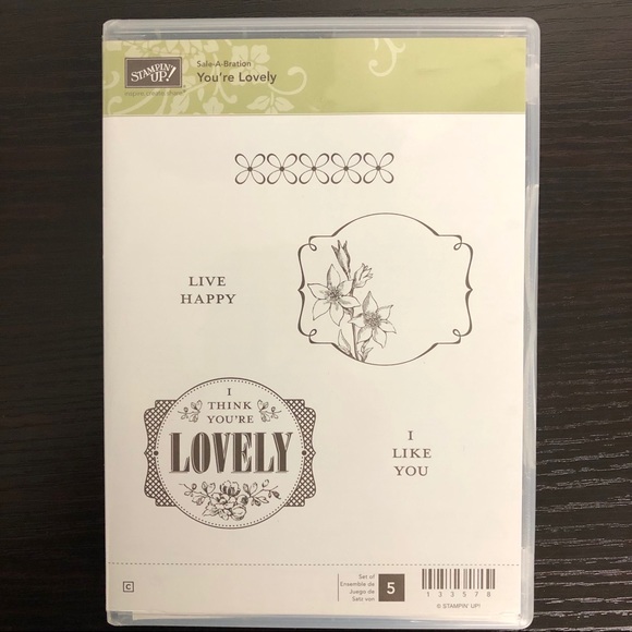 Stampin' Up! | Office | Youre Lovely Stampin Up Cling Rubber Stamps Set ...